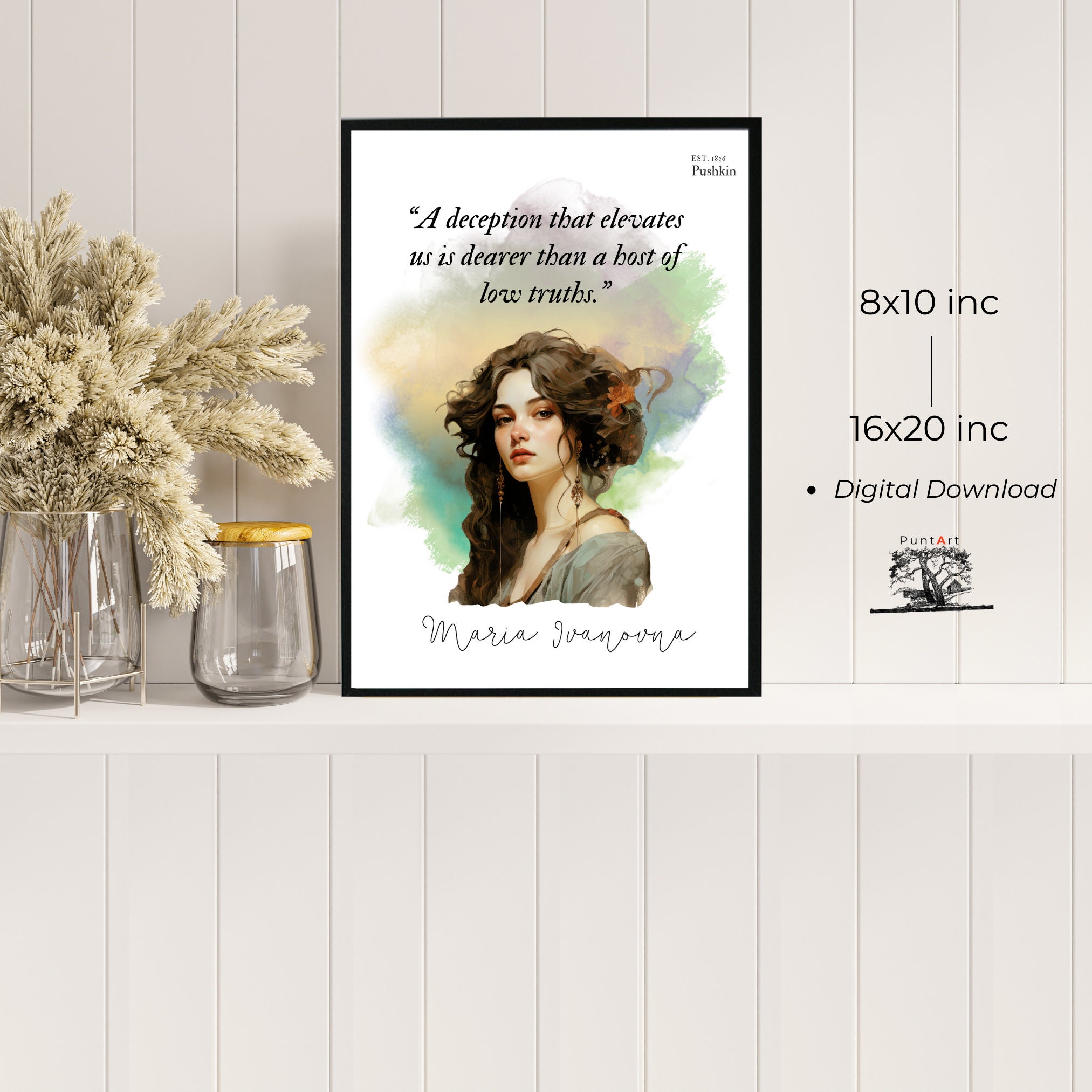 Maria Ivanovna Quote Poster the Captain's Daughter by - Etsy