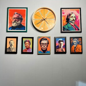 Great Authors Collage Set of 5 , Famous Author Series Posters, Writer ...