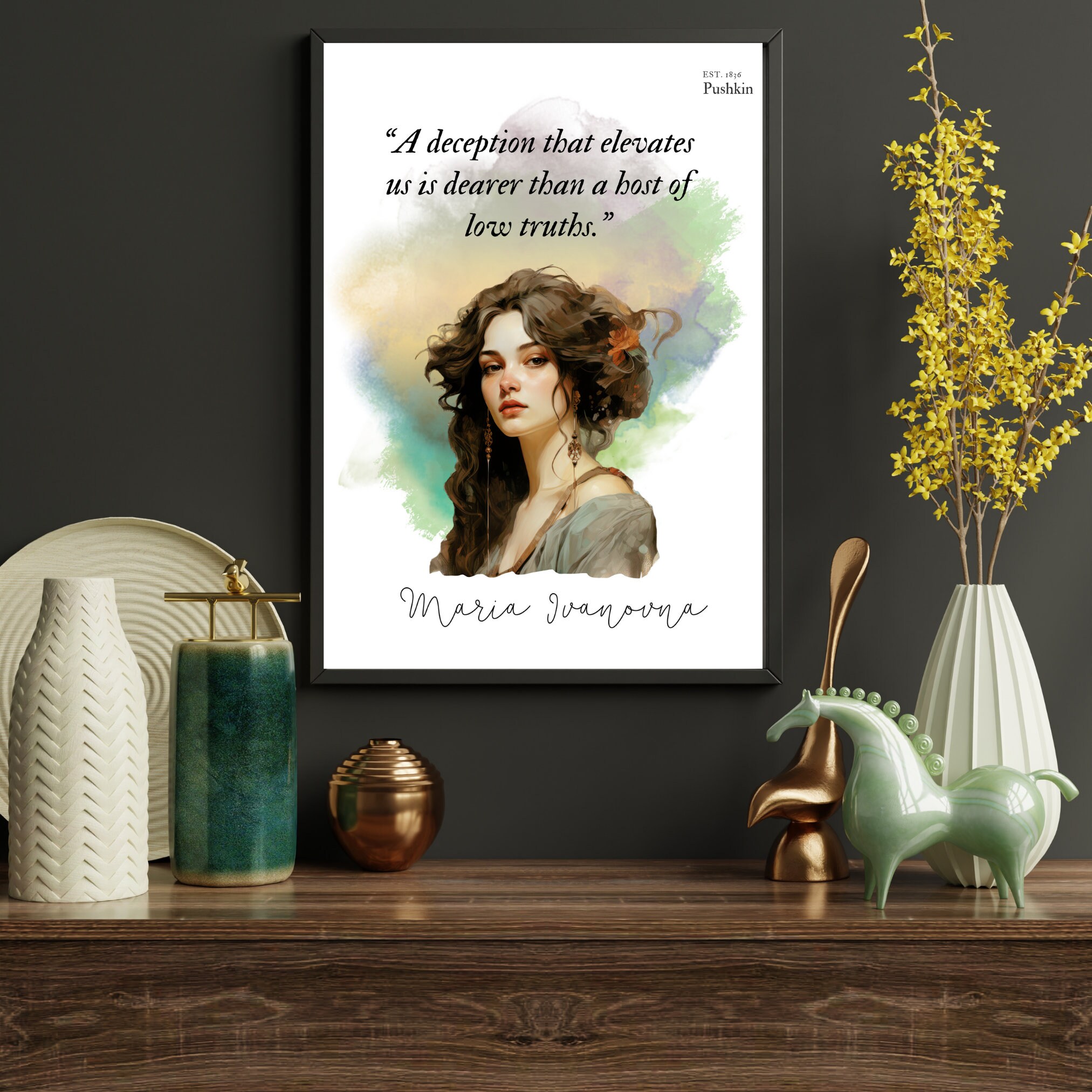 Maria Ivanovna Quote Poster the Captain's Daughter by - Etsy