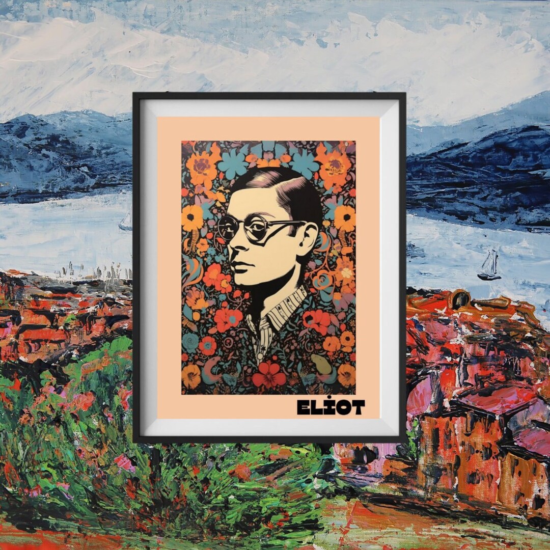 T.S. Eliot Poster, Author Poster for Literature Lovers, Instant ...