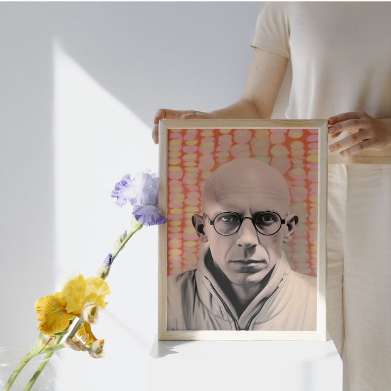 Michel Foucault Poster I French Philosopher Printable Art Instant ...