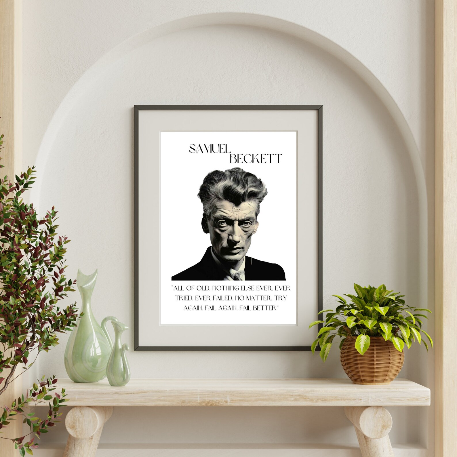 Samuel Beckett Quote Poster, Inspiring Literary Quotes for Home Decor ...
