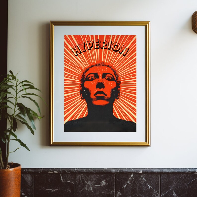 Hyperion God of Light Poster, Greek Gods Wall Art, Olympian Gods Print ...