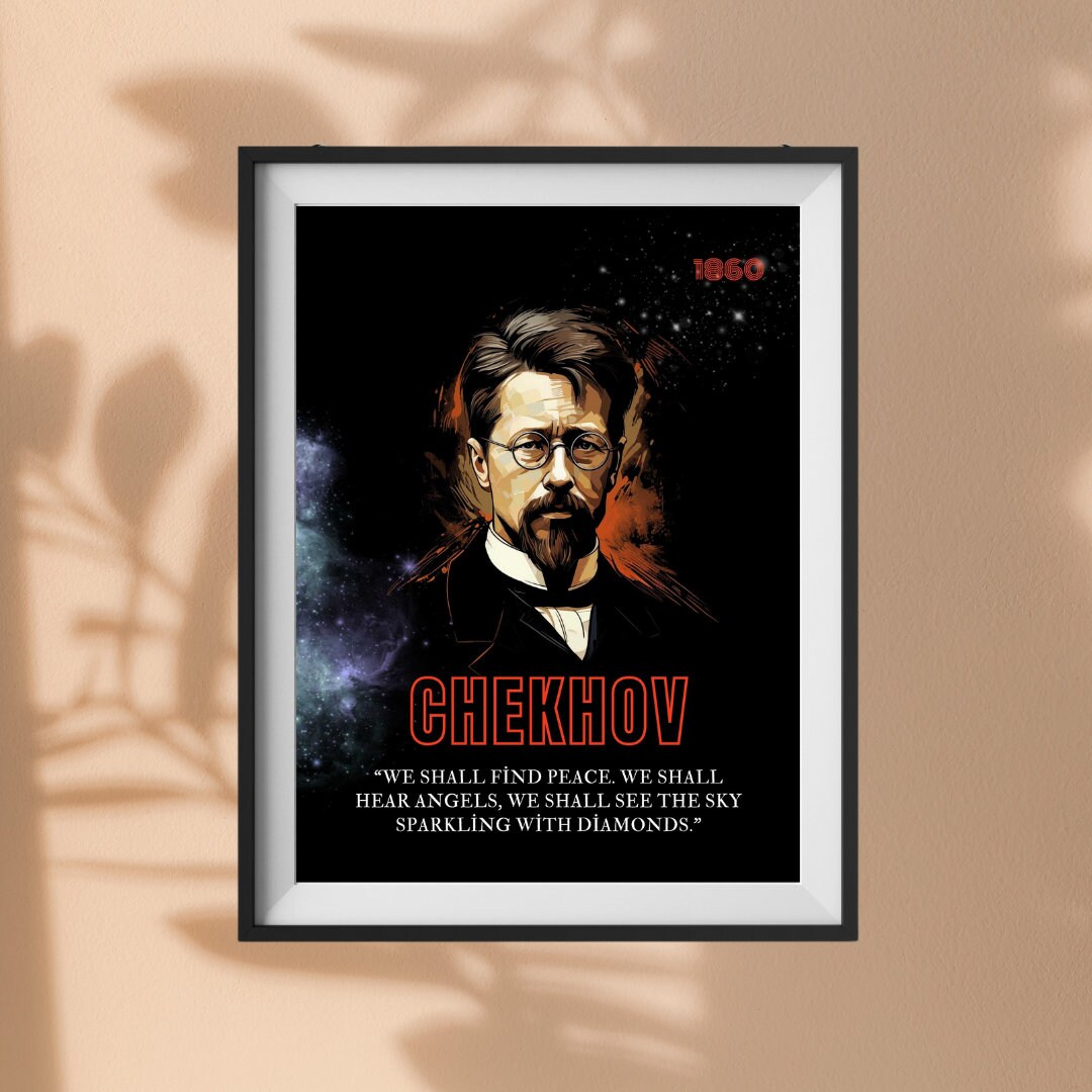 Anton Chekhov Quote Poster I Famous Quotes From Novelist Chekhov for ...