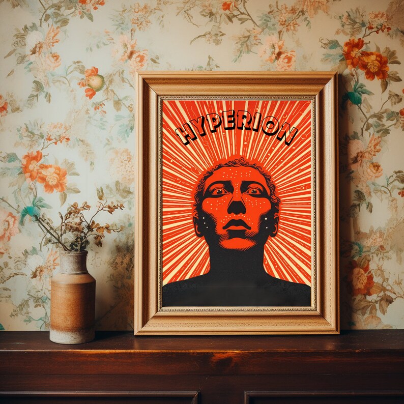 Hyperion God of Light Poster, Greek Gods Wall Art, Olympian Gods Print ...