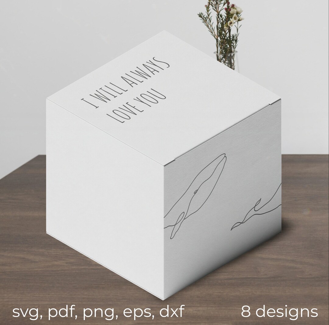 Template, Box, Gift Box, 8 Variations of Minimalist Design, Svg, Pdf ...
