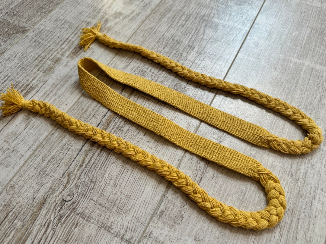 Hand Woven Headband Made of 100% Bourette Silk in 21 YELLOW Color ...