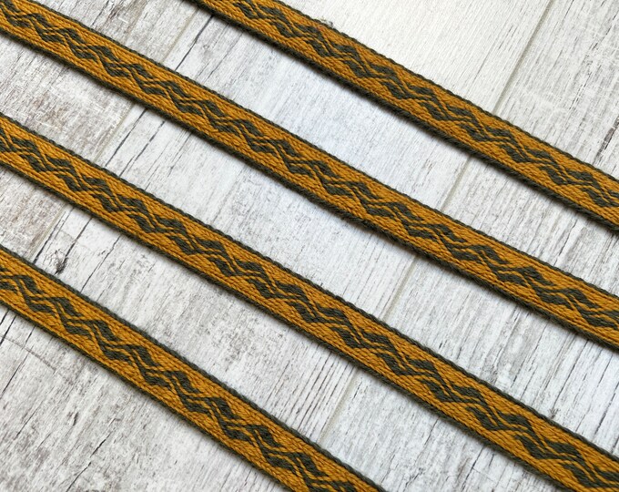 Tablet Woven Trim Leaves Pattern Thick Wool Tablet Weaving Historical ...