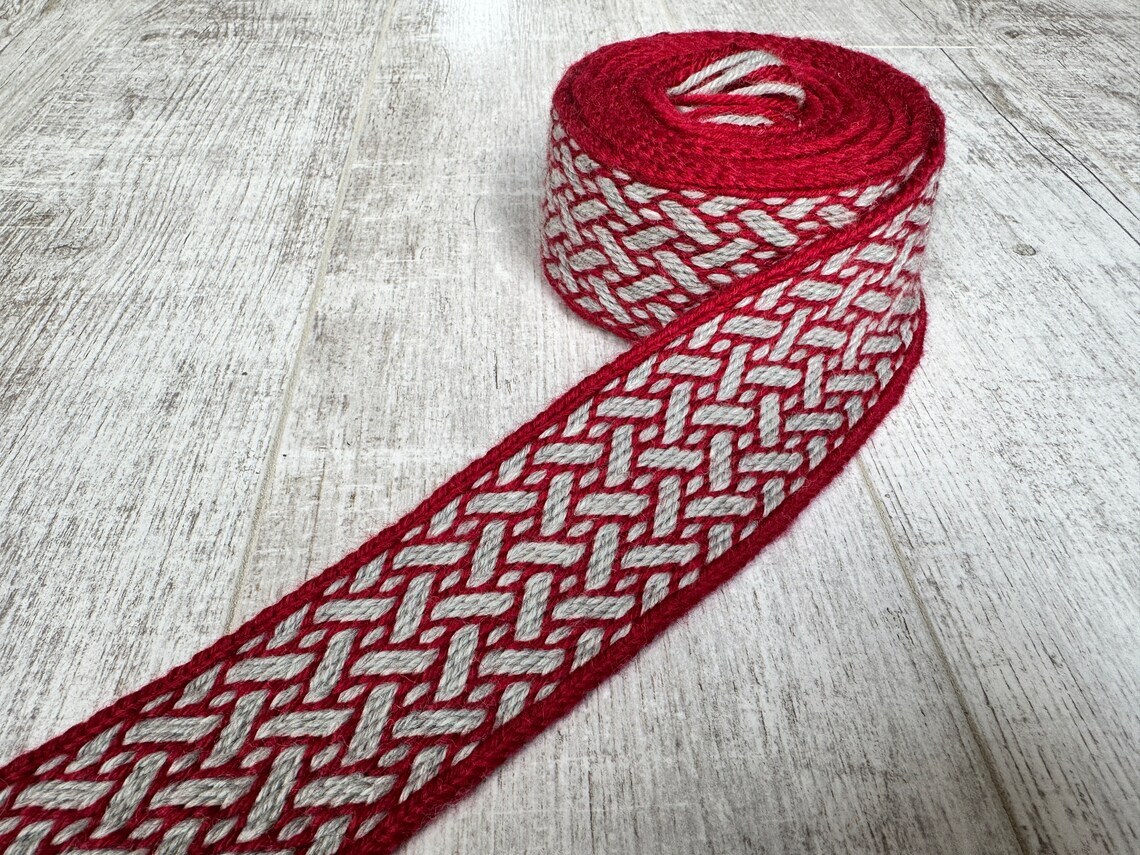 Tablet Woven Belt BIRKA Basketbraid B22 Viking Age Costume Brown Thick ...
