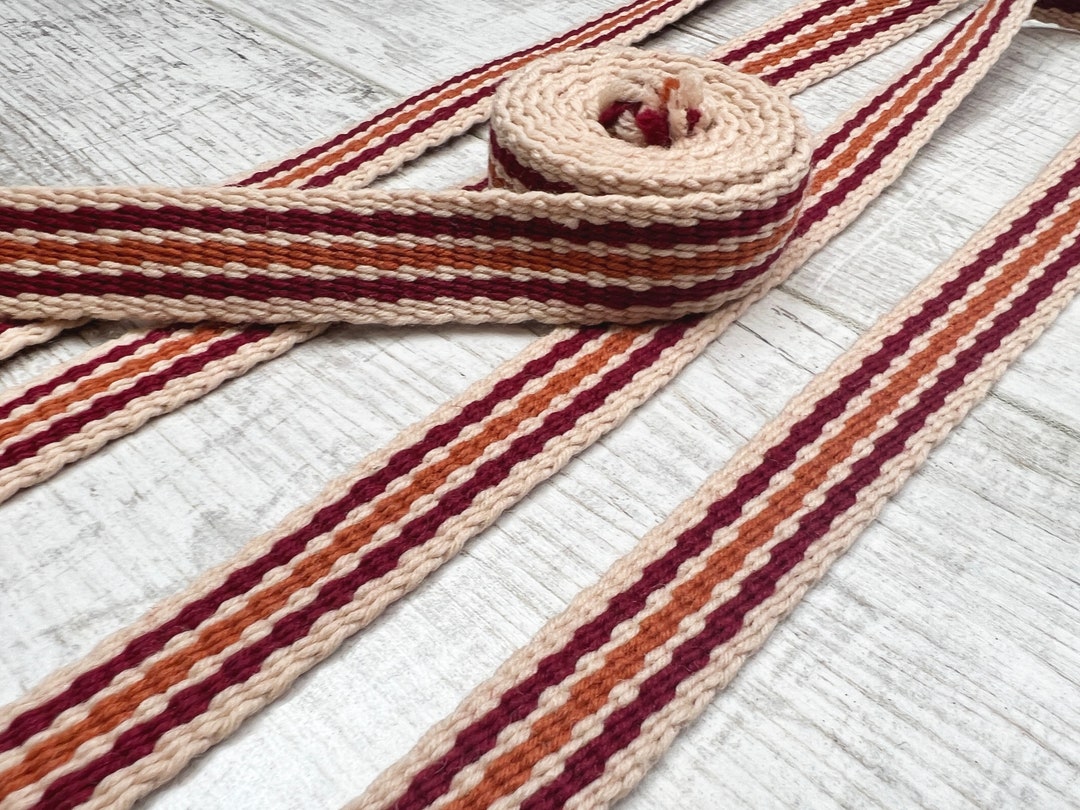 Inkle Woven Trim Pure Wool Riggid Heddle Weaving Historical Costume ...