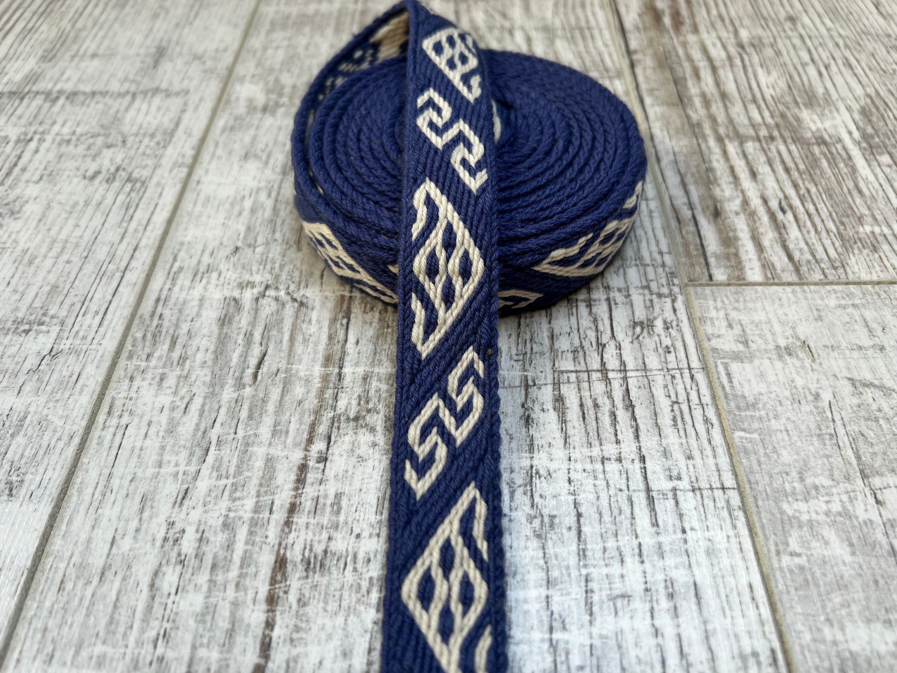 Tablet Woven Belt Hallstatt Pattern Thick Wool Tablet Weaving ...