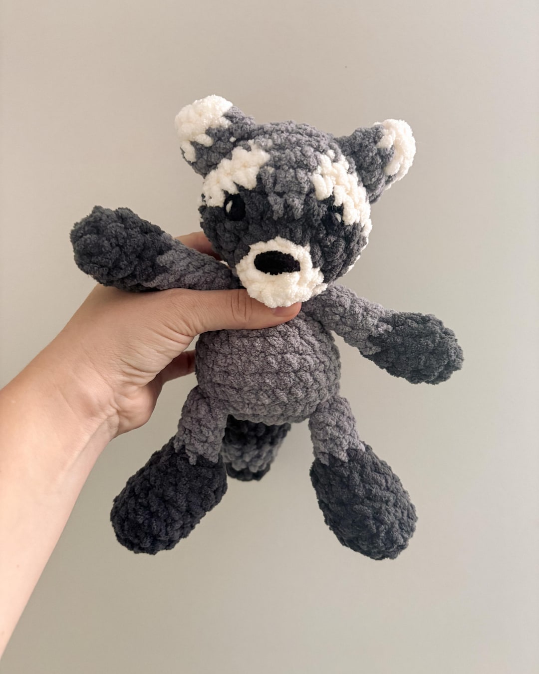 Plush Raccoon - Ready to Ship | Crochet Raccoon Stuffy | Raccoon ...