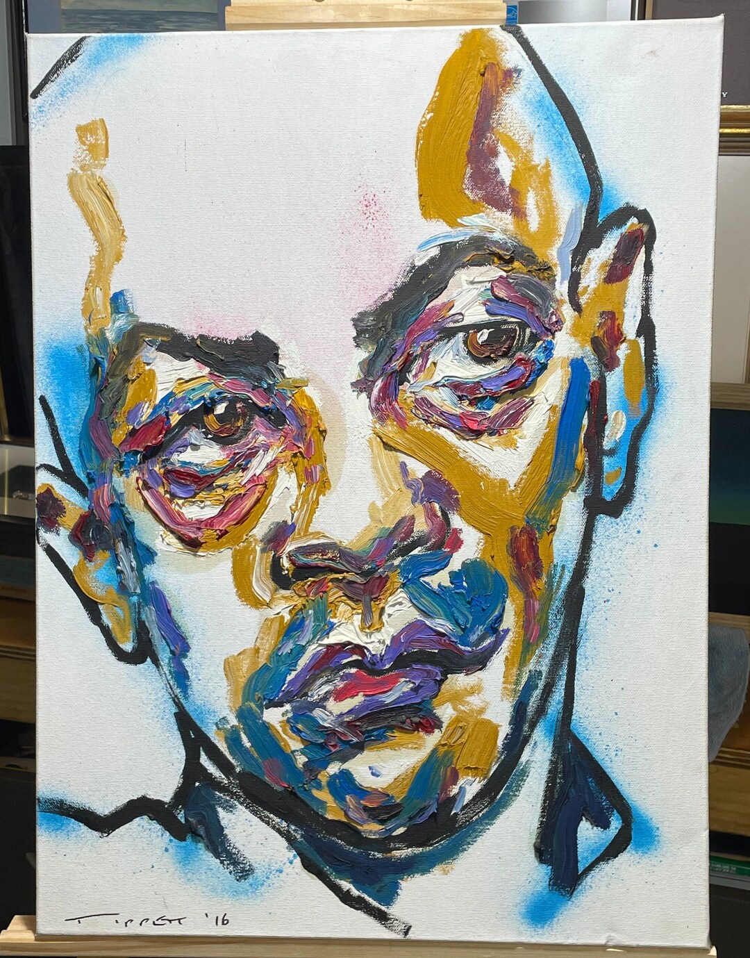 MARK TIPPETT (1965 - ) - 2016- DENZEL - Original Oil on Canvas - 61cm X ...