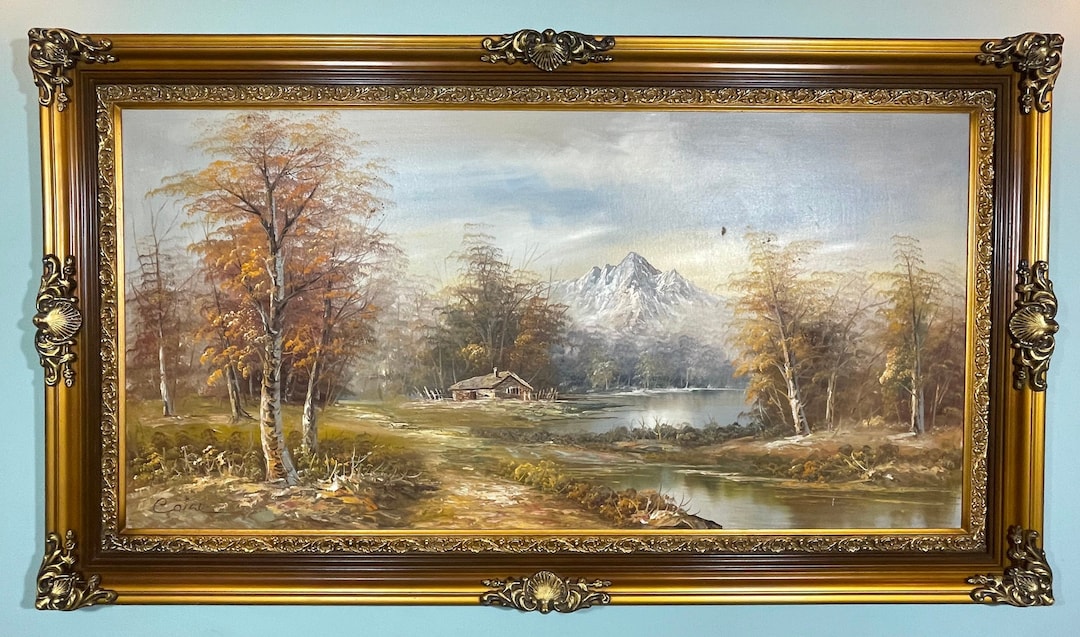 RARE! Extra Large Original Landscape -CAINE- Acrylic on Board 140cm X ...