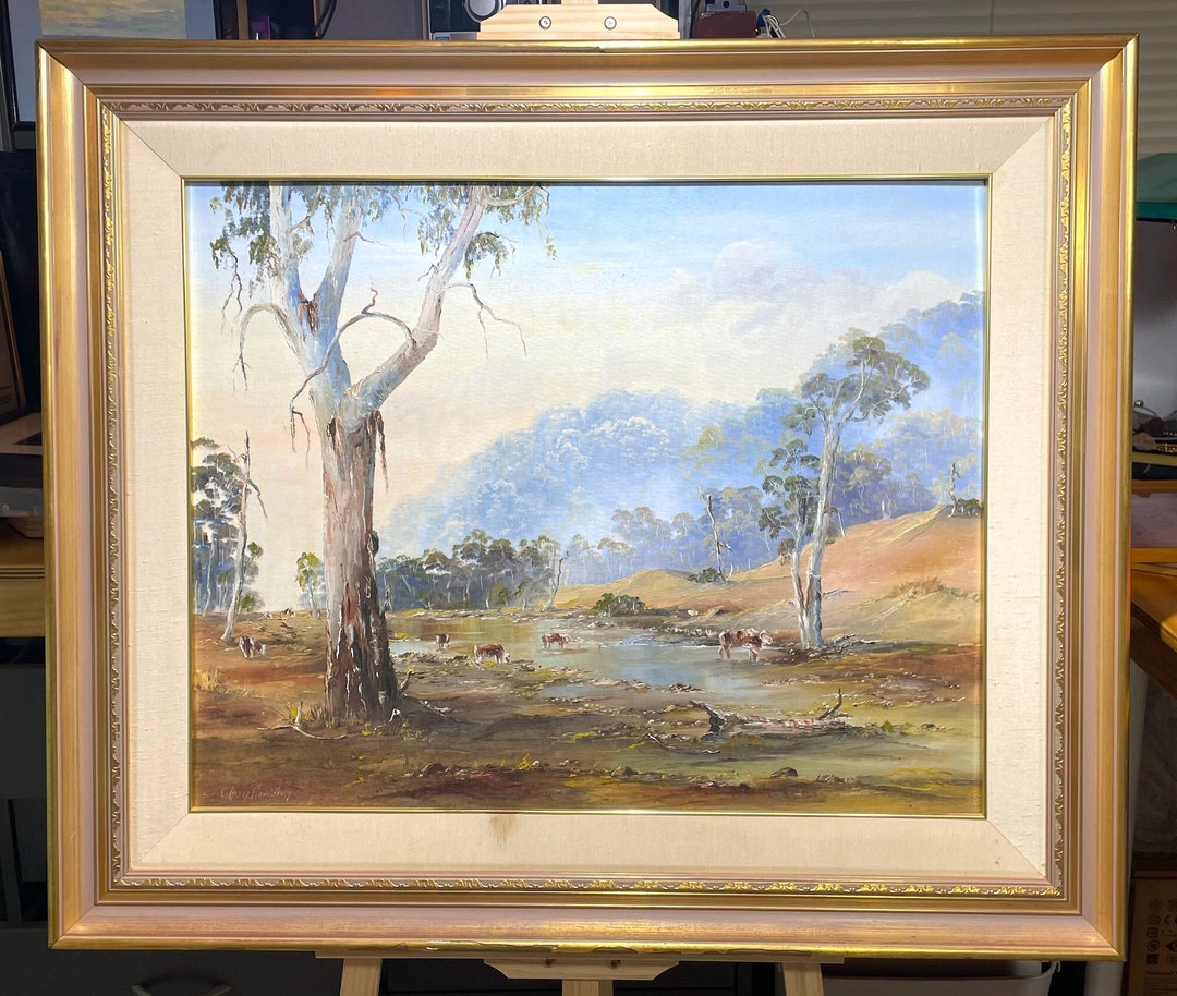 RARE! COLLEEN HAMILTON (1930-1996) Large Original Oil Painting on Board ...