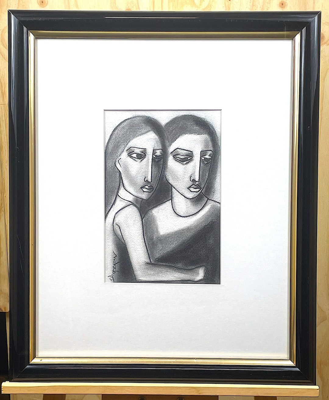 CAMILLA DICKERSON (1967-) Original Charcoal Drawing - Australian ...