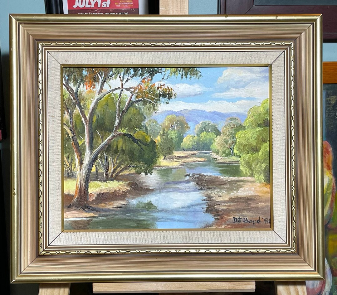 D.J. BOYD (WORKING 1970'S -) Title: Near Bega Nsw - Original Acrylic ...