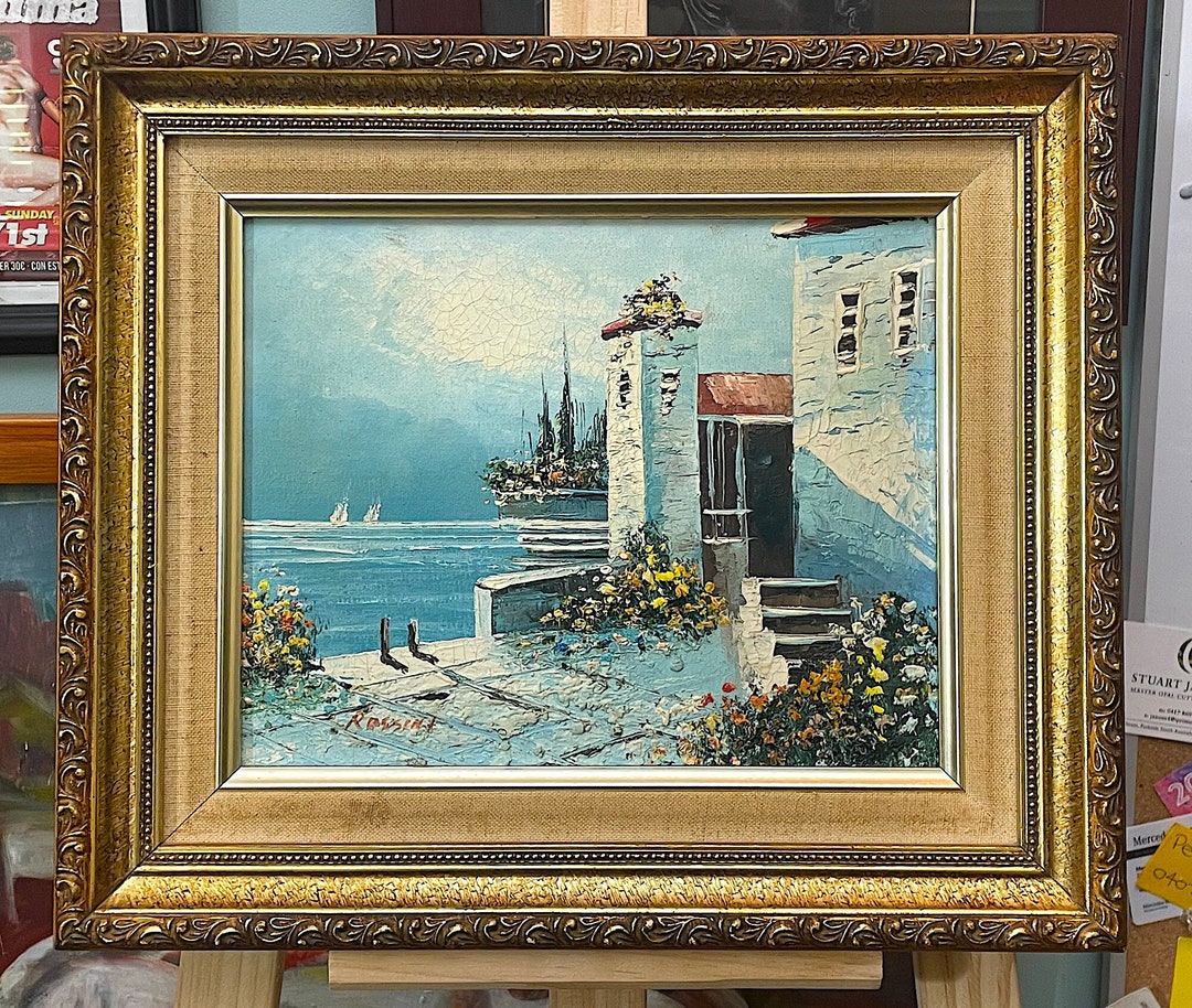 ROMANO ROSSINI (1886-1951) Original Acrylic Painting on Canvas Board ...