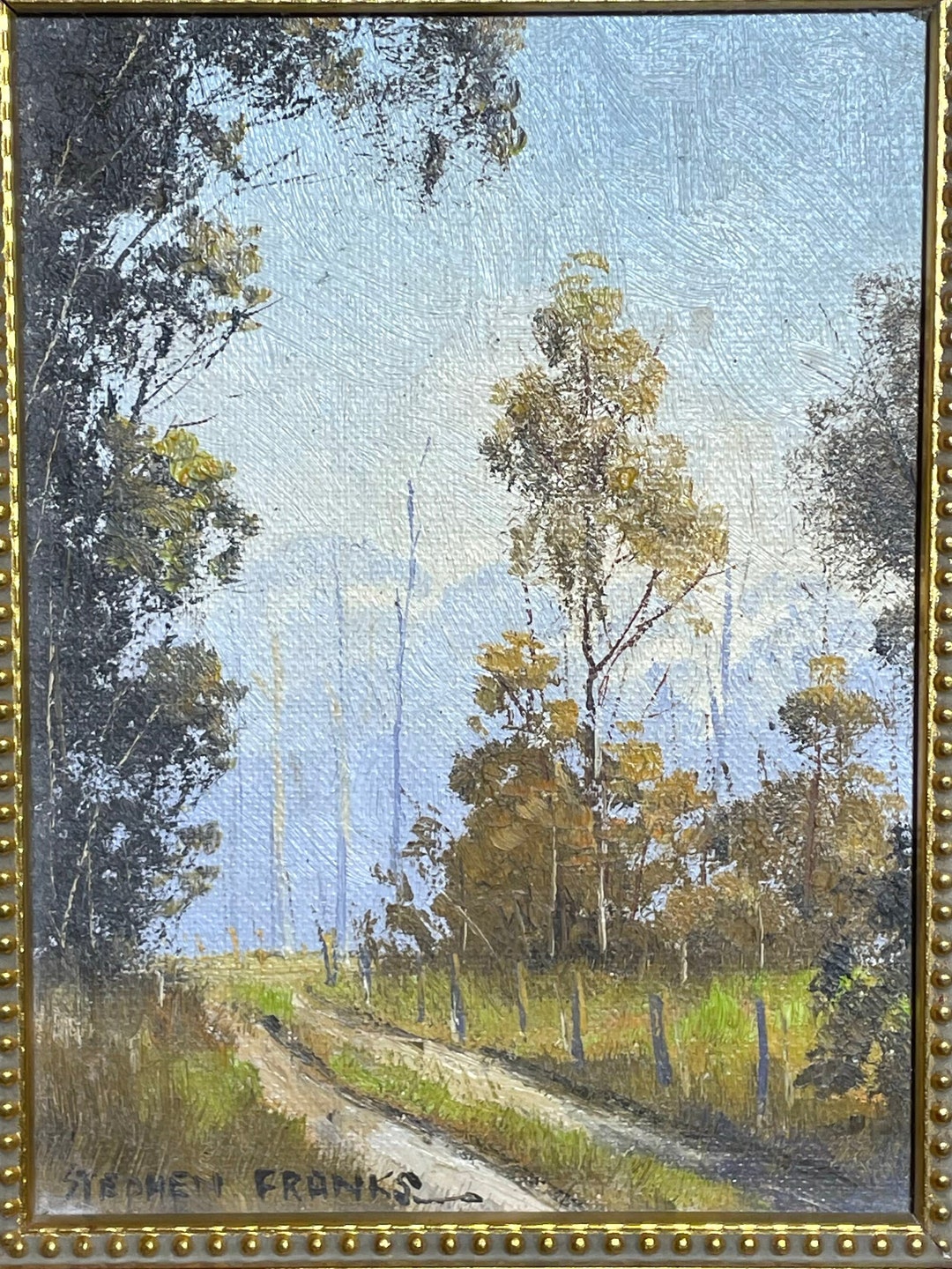 STEPHEN FRANKS (1942-2002) 1982 Original Oil Painting on Board -title ...