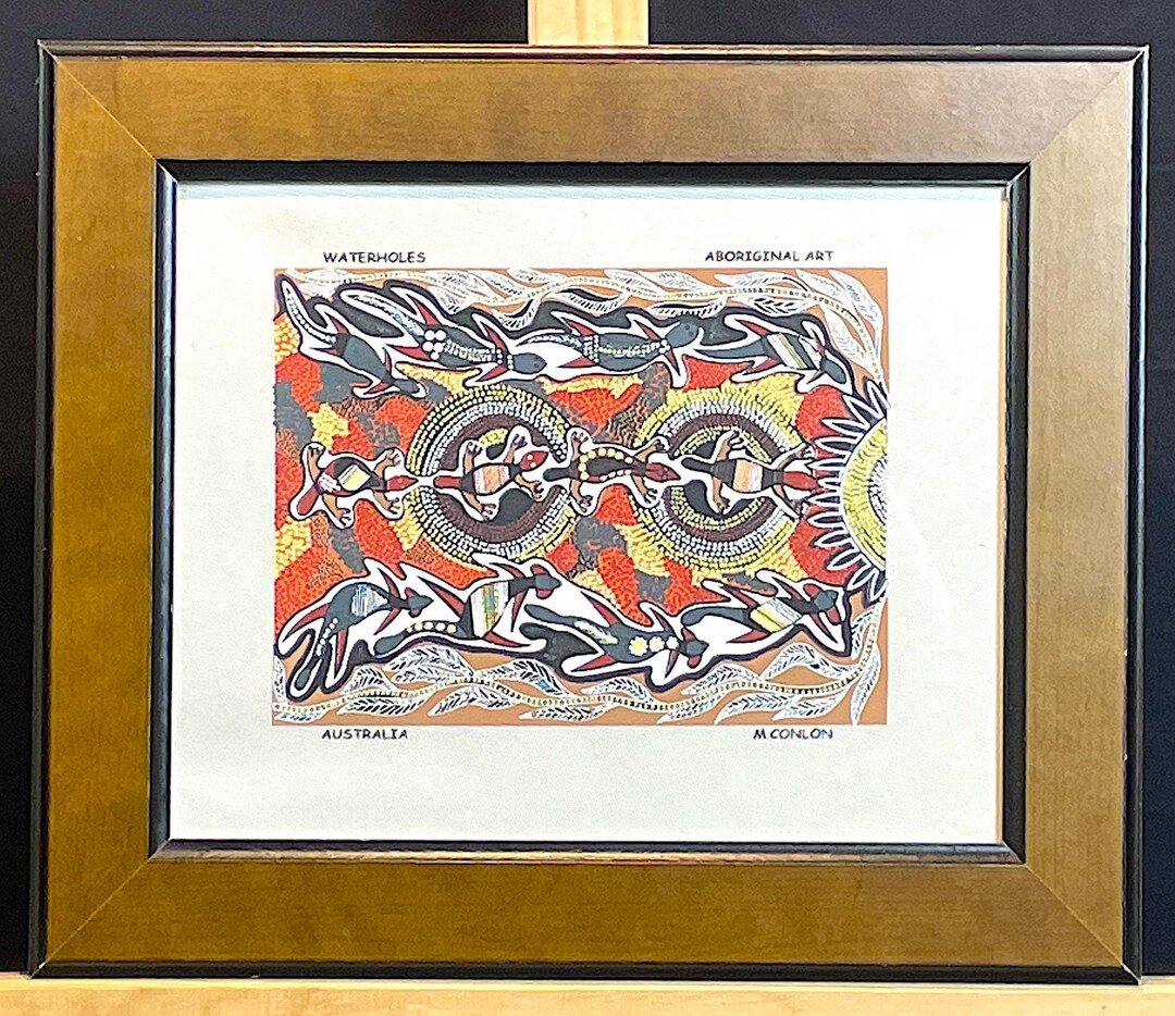 Max Conlon - WATERHOLES - Australian Aboriginal Art - Orignal Screen ...