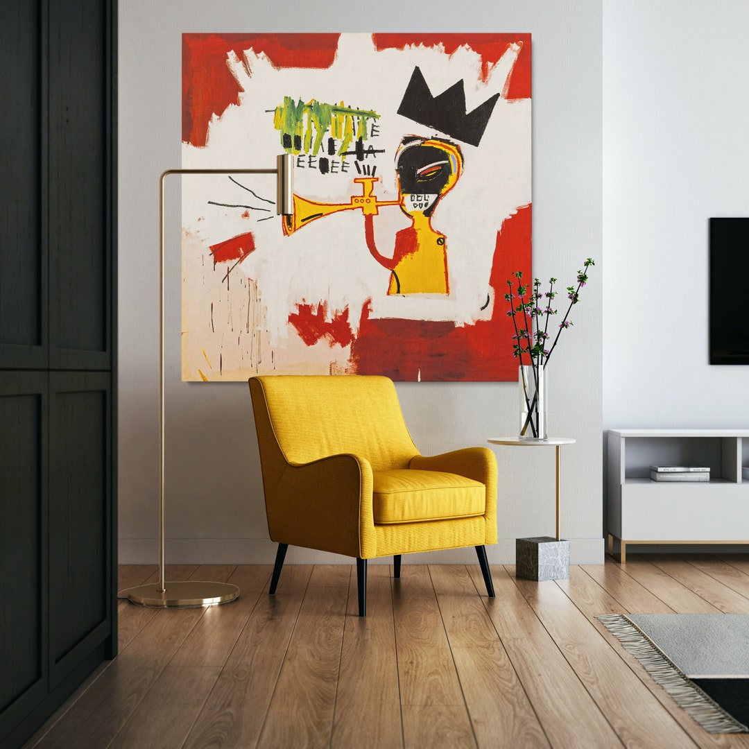 Jean Michel Basquiat, Basquiat Trumpet 1984, Basquiat Print, Street Art ...