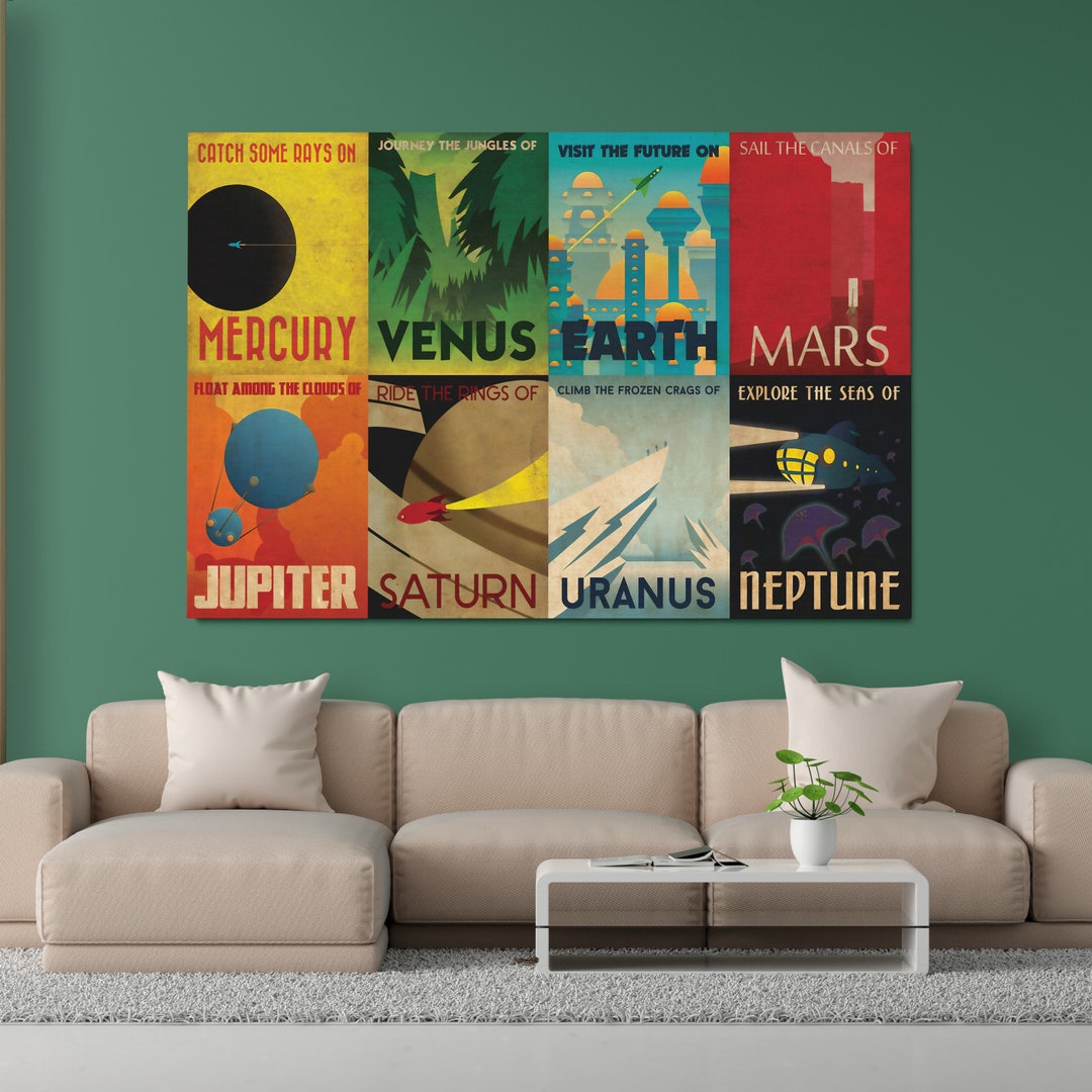 NASA Retro Space Travel Art, Space Decor, Retro Art, Nasa Travel ...