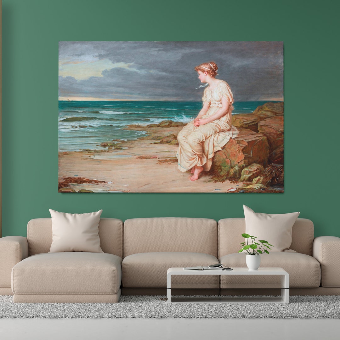 John William Waterhouse Miranda c. 1875, Home Decor, Famous Painting ...