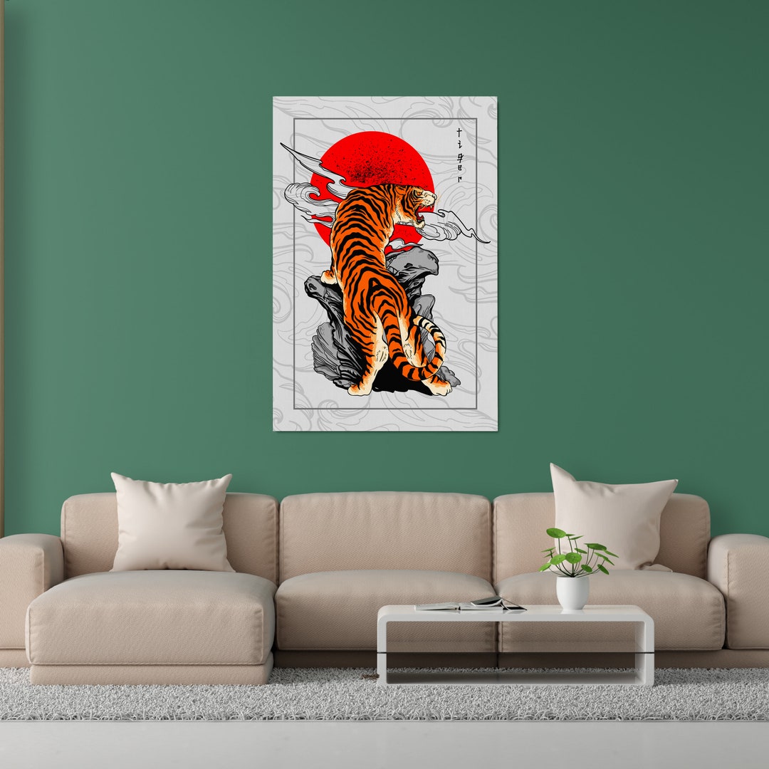 Japanese Tiger Print, Tattoo Print, Traditional Tiger, Japanese Tiger ...