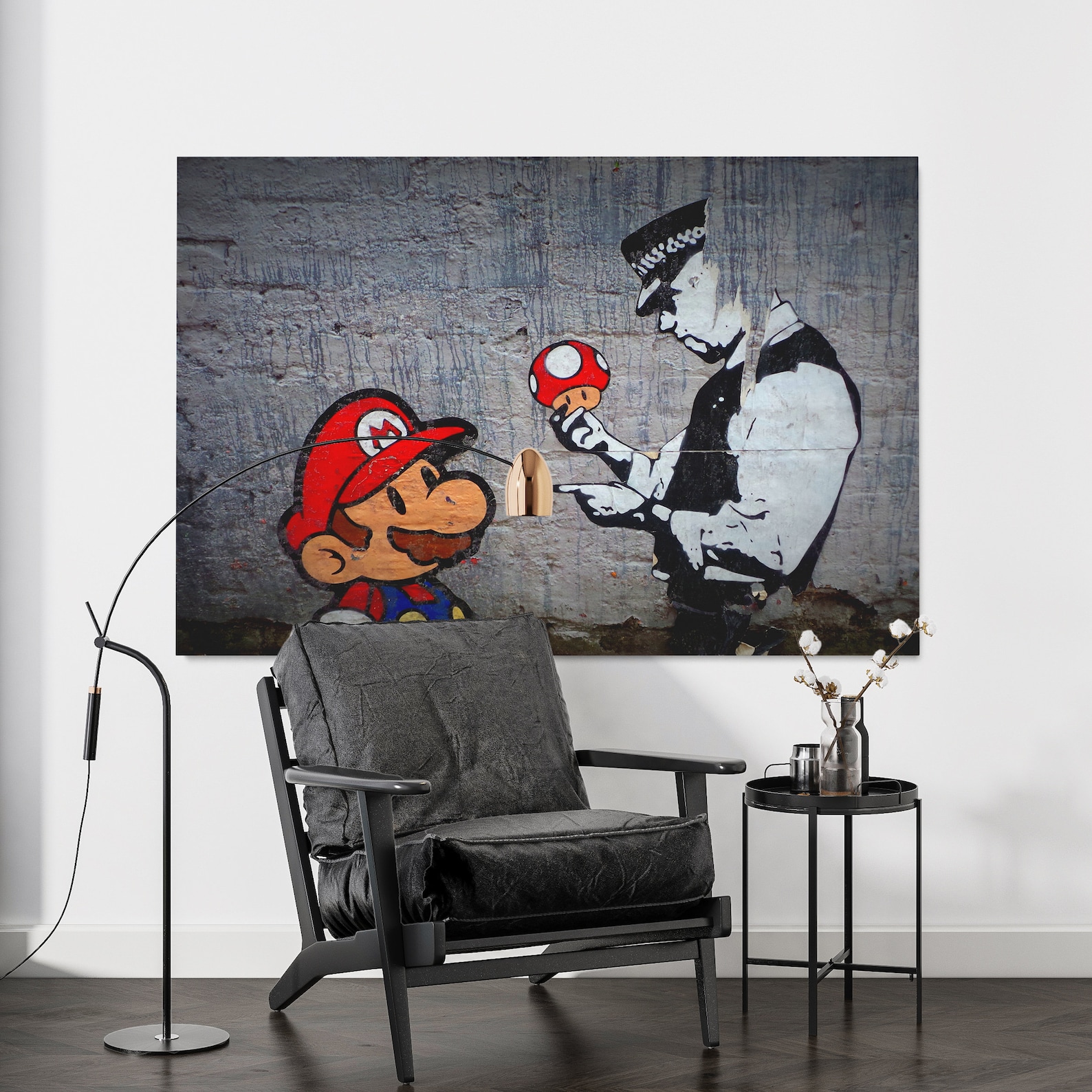 Banksy Wall Art Mario Banksy Canvas Banksy Super Mario Wall - Etsy