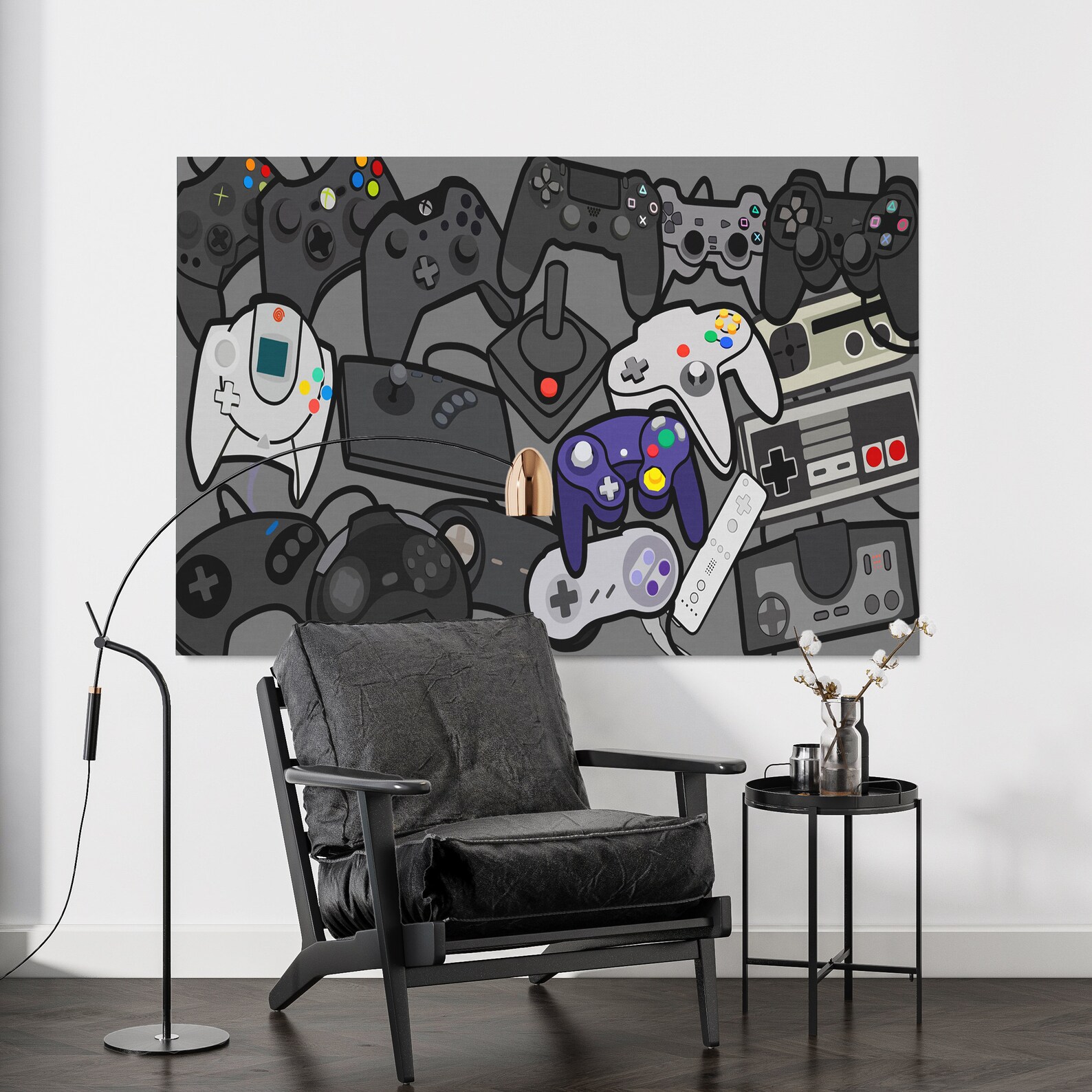 Game Controllers Wall Art, Gamer Wall Art, Gamer Bedroom Decor, Teen ...