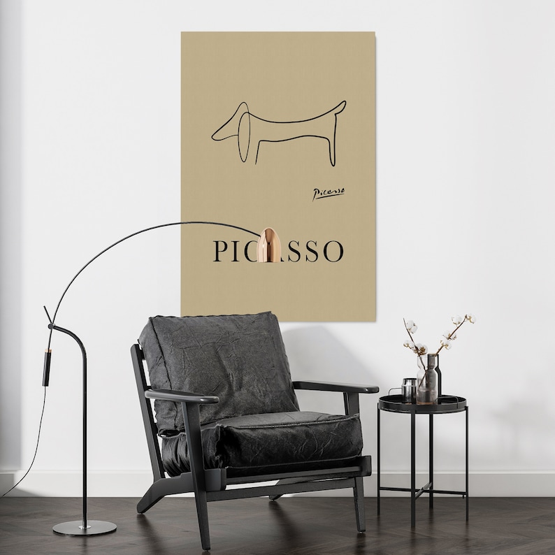 Picasso Dog Line, Lump Dog, Picasso Dachshund, Minimal Art, One Line ...