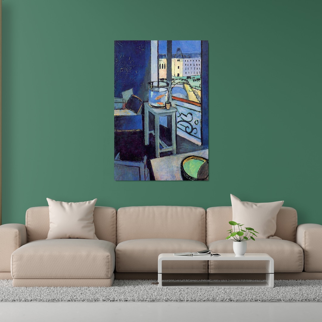 HENRI MATISSE Interior With A Goldfish Bowl c. 1914 Classic Art, French ...