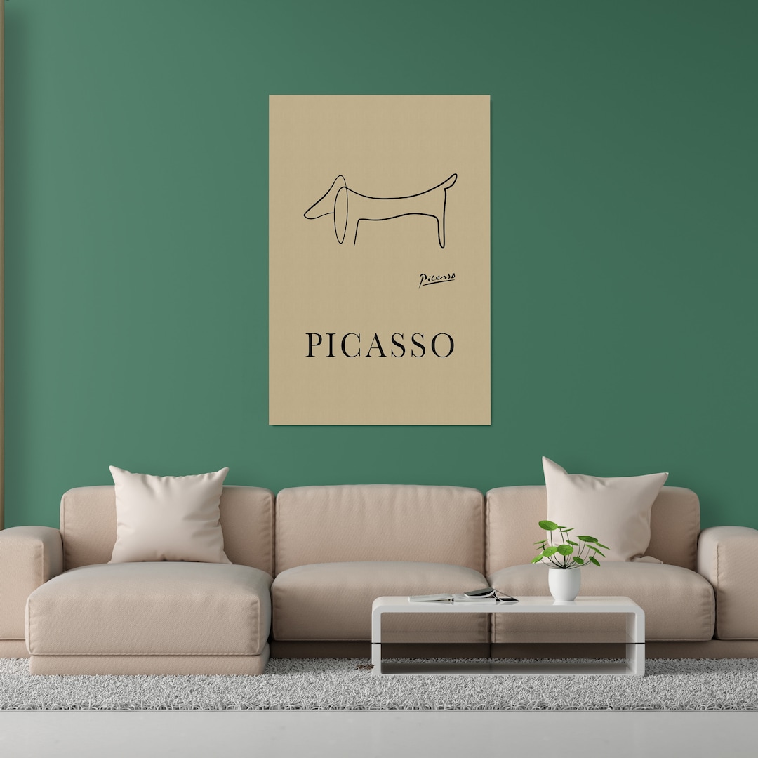 Picasso Dog Line, Lump Dog, Picasso Dachshund, Minimal Art, One Line ...