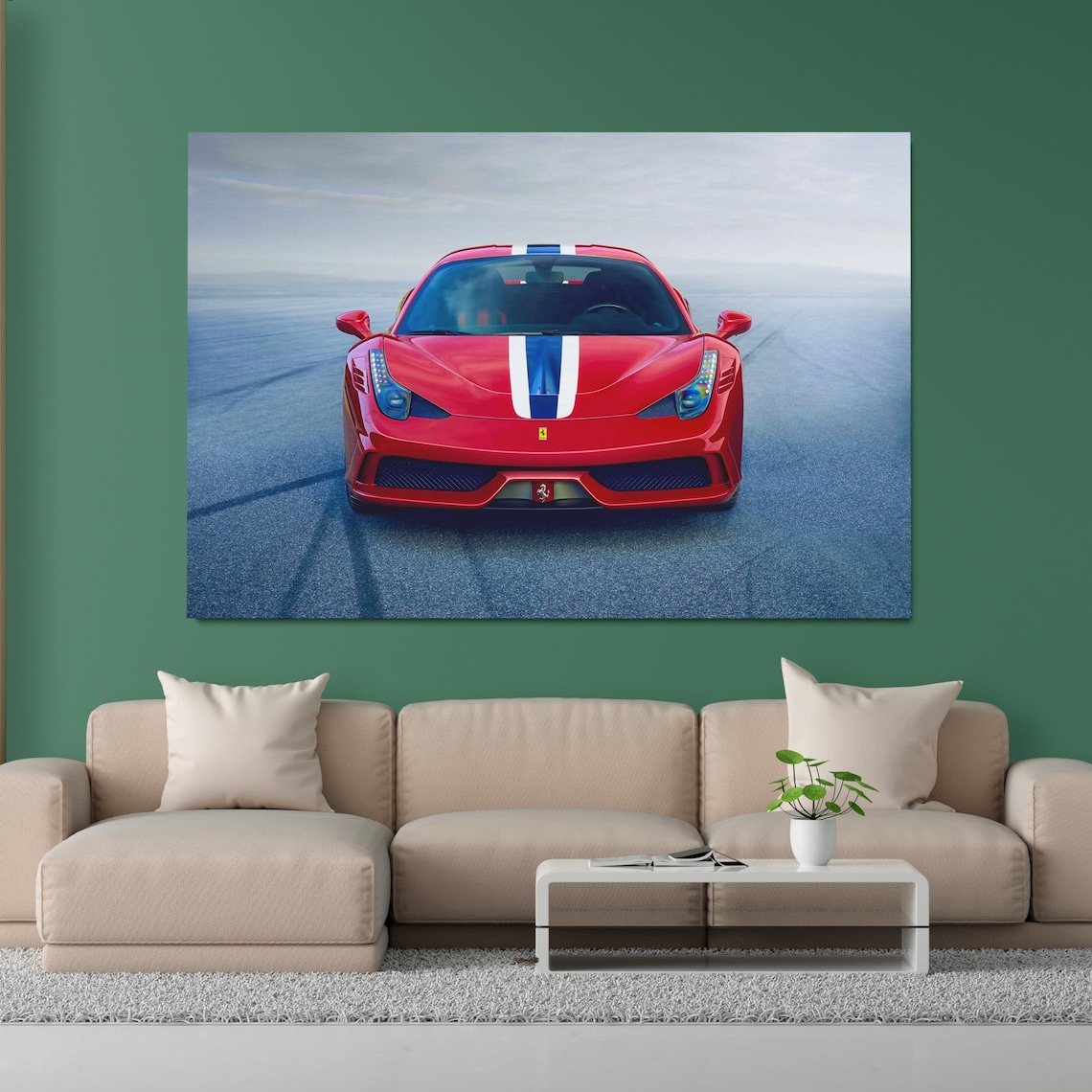 FERRARI 458 Italia Wall Art Red Car Wall Art Garage Wall - Etsy