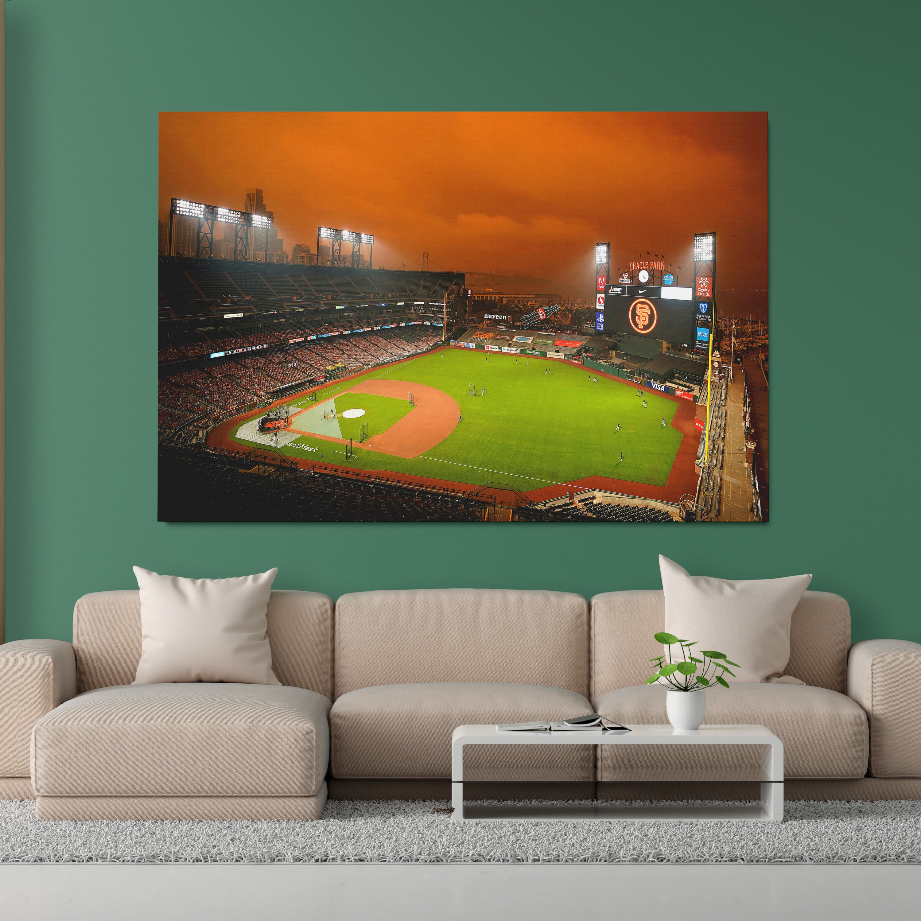 Oracle Park California Art, Stadium Canvas, Stadium Wall Decor ...
