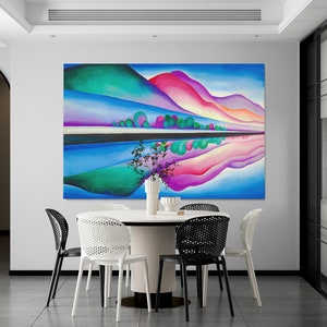 Georgia Okeeffe Lake George Reflection c. 19211922 Classic Famous ...