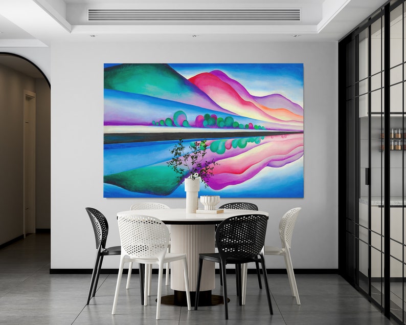 Georgia Okeeffe Lake George Reflection c. 19211922 Classic Famous ...