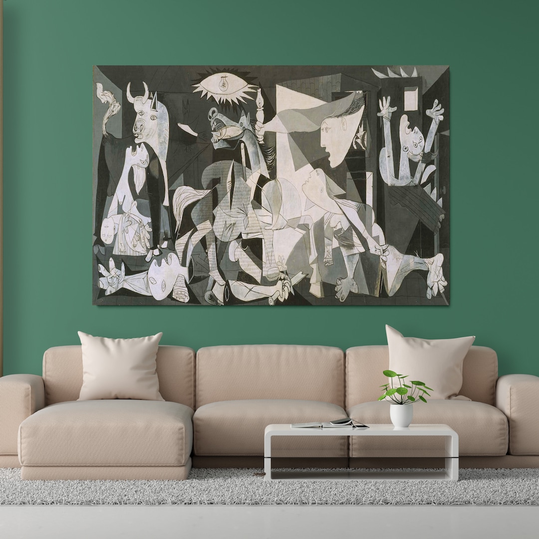 PABLO PICASSO Guernica c. 1937, Cubism, Surrealism, Famous Art / Canvas ...