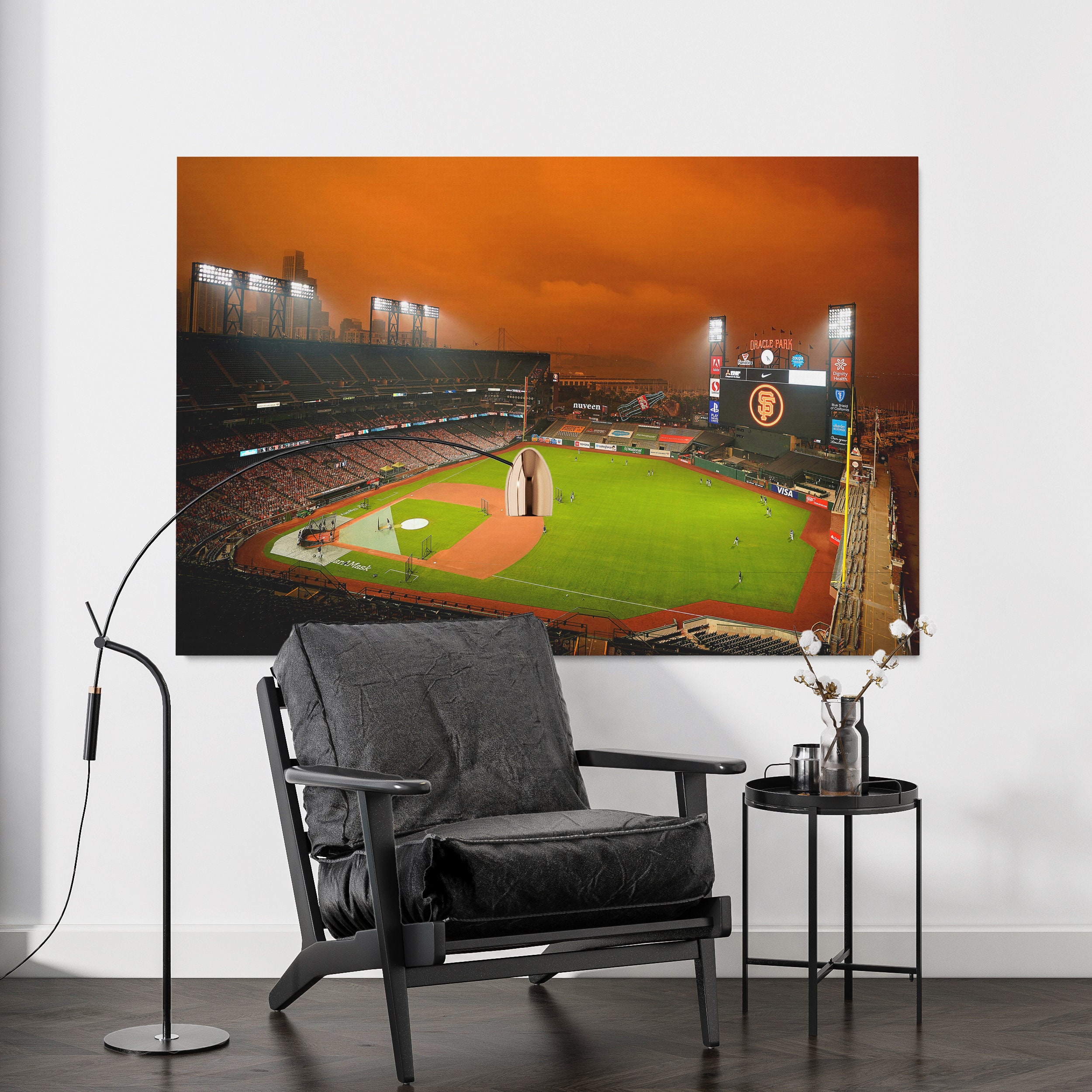Oracle Park California Art, Stadium Canvas, Stadium Wall Decor ...