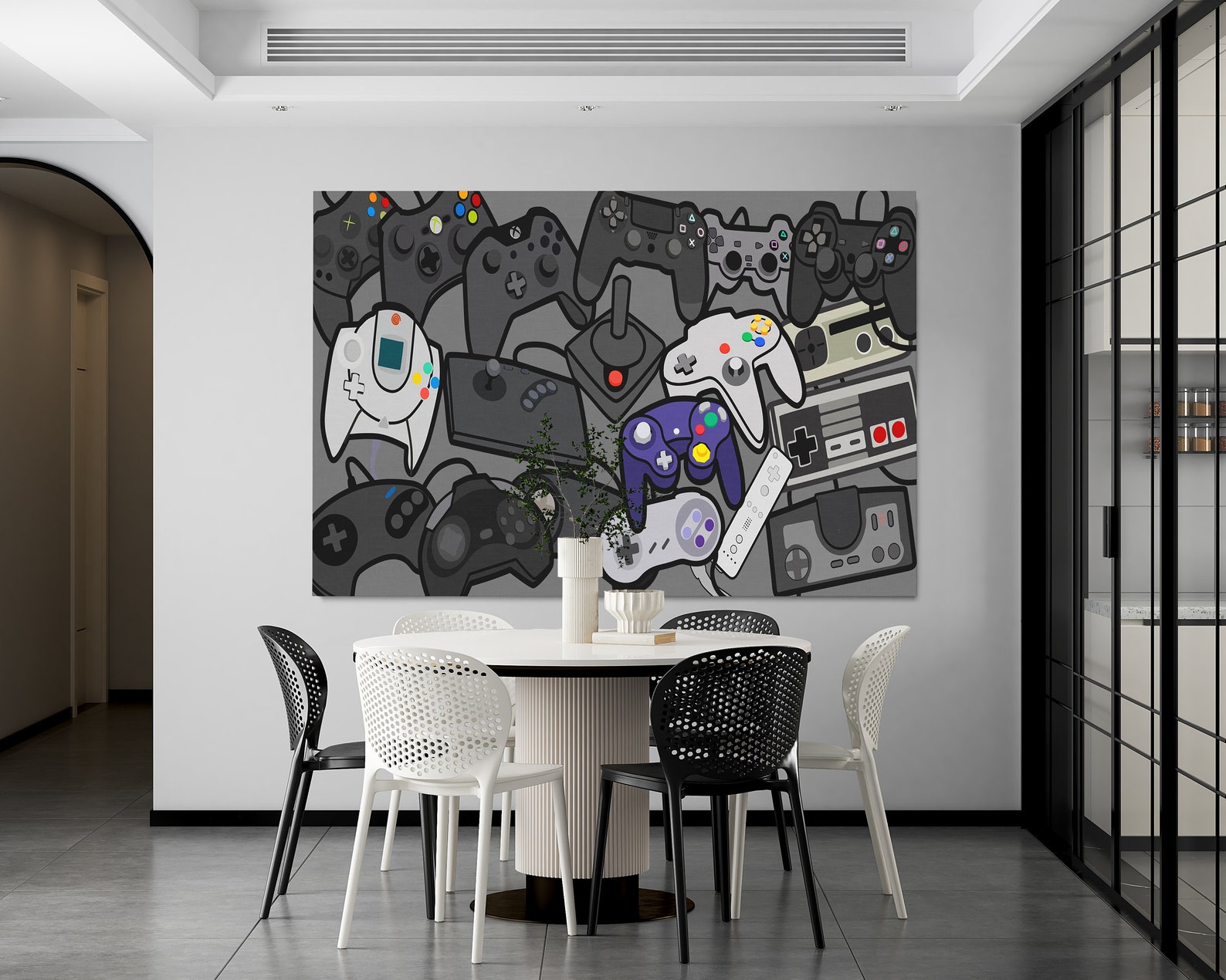 Game Controllers Wall Art, Gamer Wall Art, Gamer Bedroom Decor, Teen ...