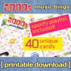 Music Bingo - 5 Pack | 60s, 70s, 80s, 90s, 2000s Music Bingo | 5 ...