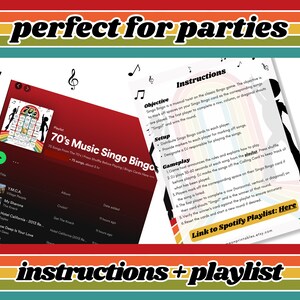 70s Music Bingo | 70s Singo Bingo | 20 Bingo Cards | 1970s Music ...