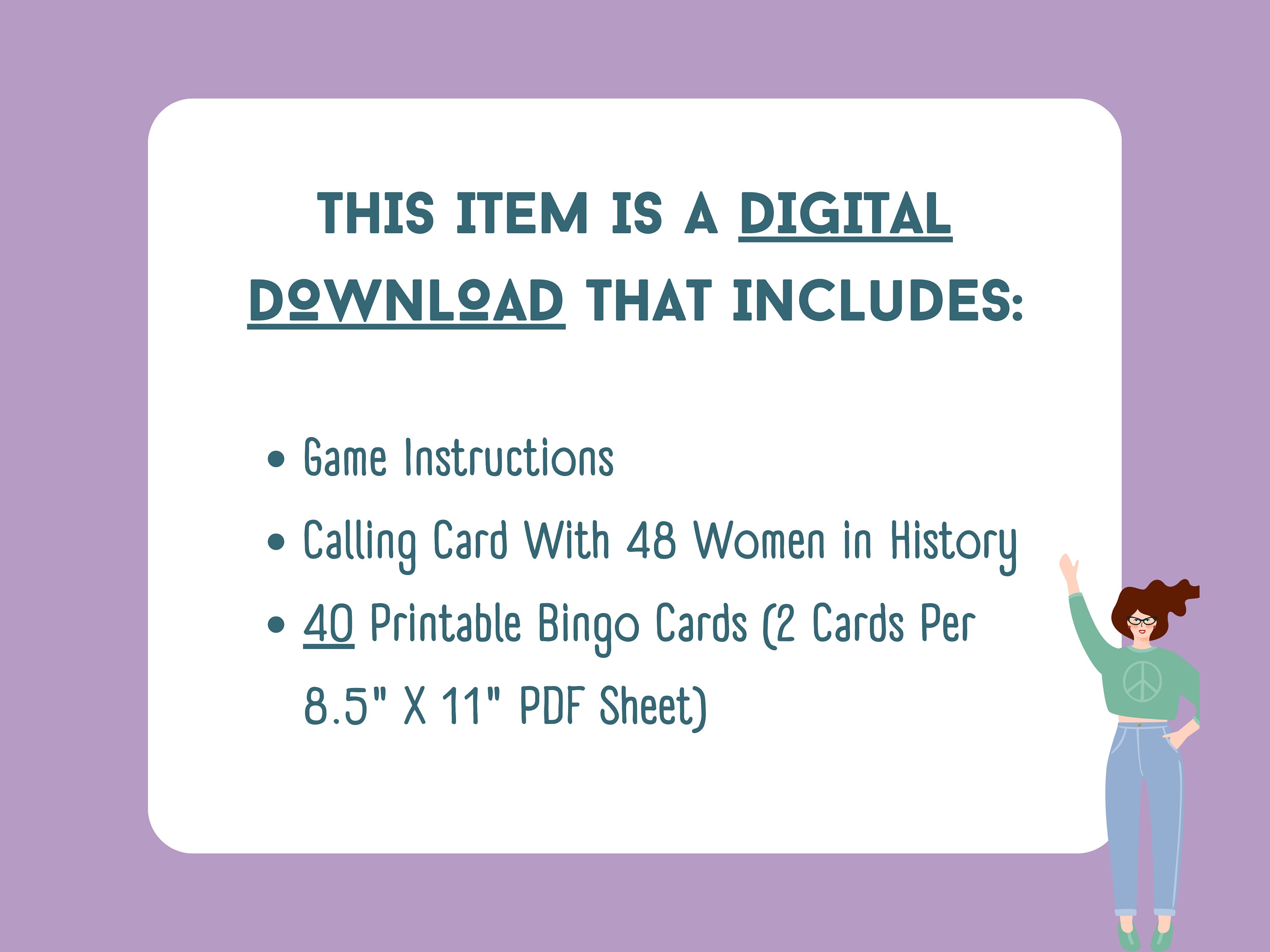 Women's History Month Bingo Game | International Women's Day Bingo 40 ...