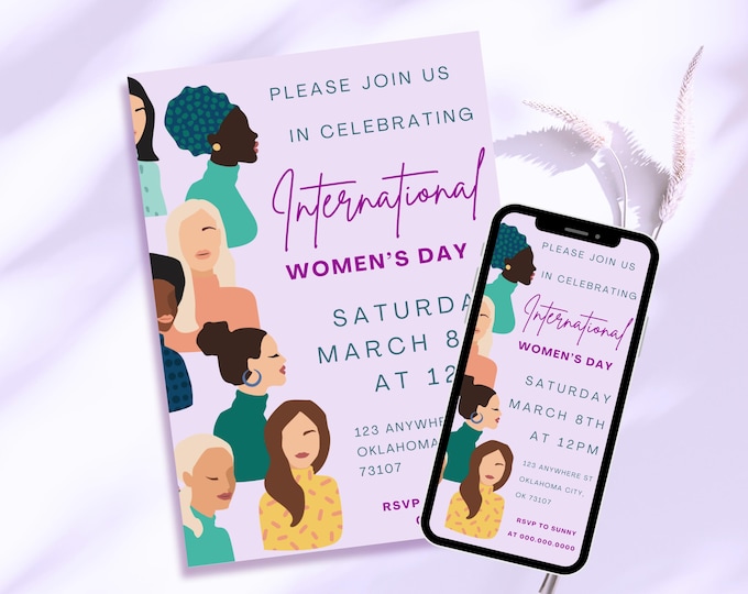 International Women's Day Invitation | Women's History Month | Ladies ...