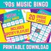 60s Music Bingo 1960s Singo Bingo 40 Bingo Cards Music Bingo With ...