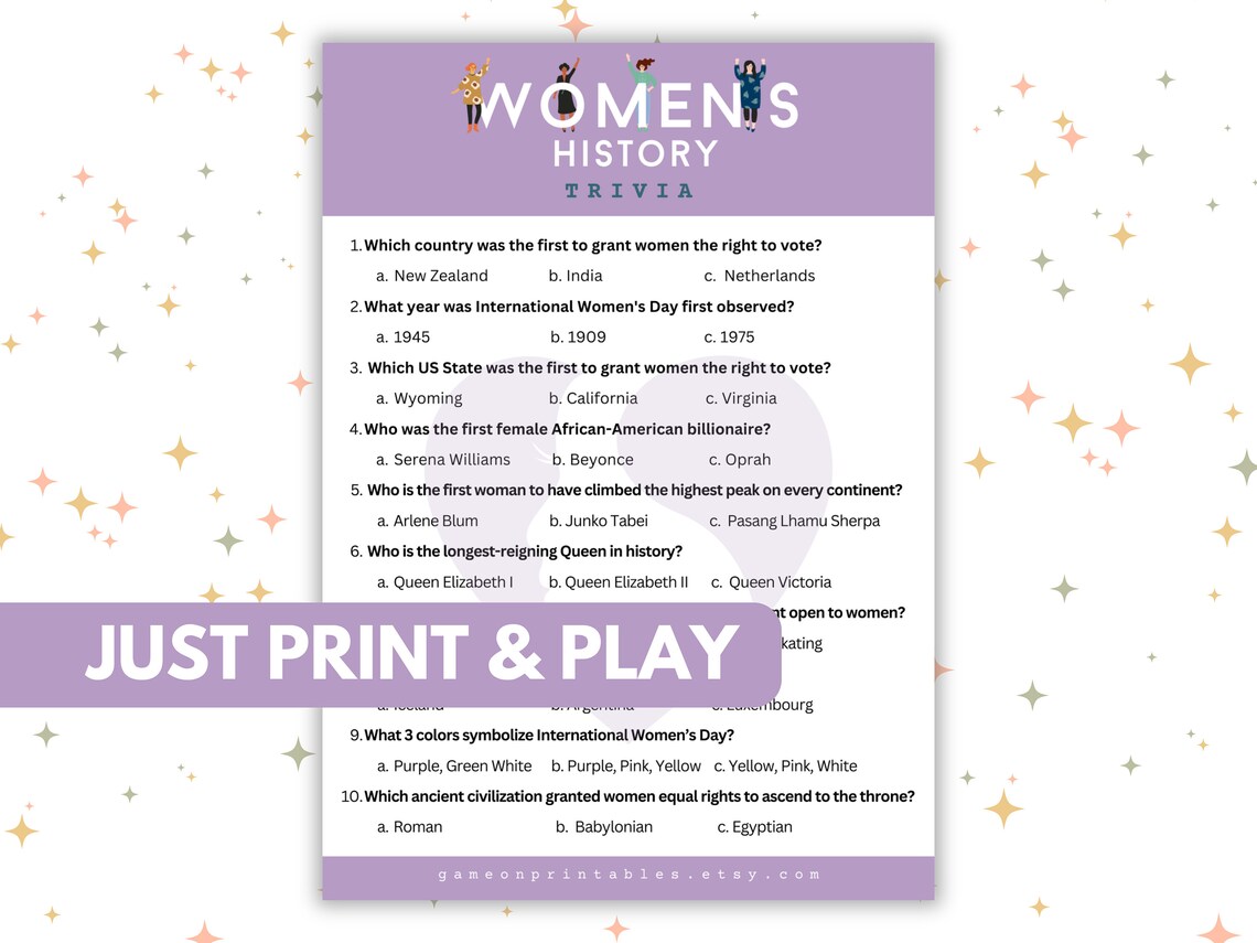 Women's History Month Game Bundle | International Women's Day Games ...