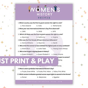 Women's History Month Game Bundle | International Women's Day Games ...