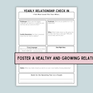 Yearly Relationship Review | Couples Check in | Year in Review ...