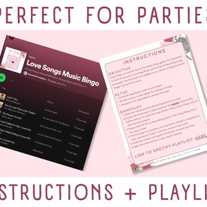 Love Songs Music Bingo, Mother's Day Bingo Game, Galentines Bingo ...