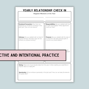 Yearly Relationship Review | Couples Check in | Year in Review ...